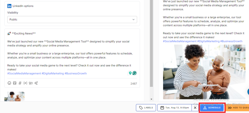 How to Plan and Schedule Posts on LinkedIn – Complete Guide! - OnlySocial