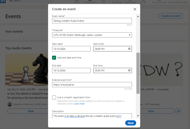 LinkedIn Audio Events – How to Host Them and Why You Should - OnlySocial
