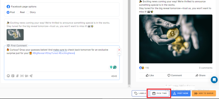 How to Schedule a First Comment on Facebook - OnlySocial