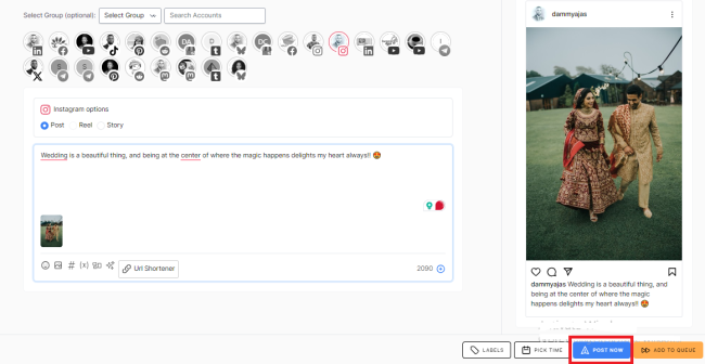 How to Post to Multiple Instagram Accounts At Once - OnlySocial
